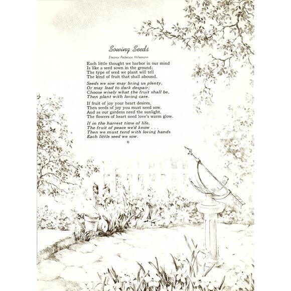 None and/or Unknown | Other | Sowing Seeds Eleanor Pederson Hillemann ...